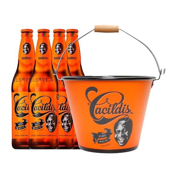 Kit 4 Cervejas Cacildis 600ml + 1 Balde de Gelo - Brassaria Ampolis ...