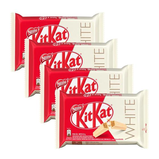 Kit 4 Chocolate Nestlé Kit Kat White 41,5g - Kit Kat - Magazine Luiza