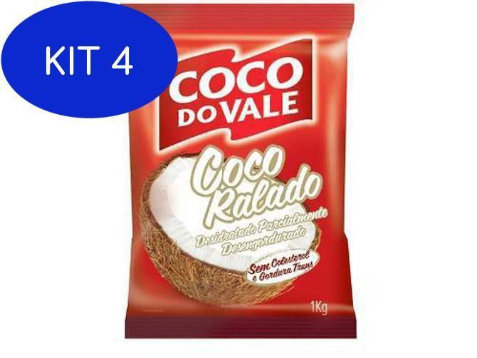 Kit 4 Coco Ralado Desidratado Desengordurado Coco Do Vale - Nordeste ...
