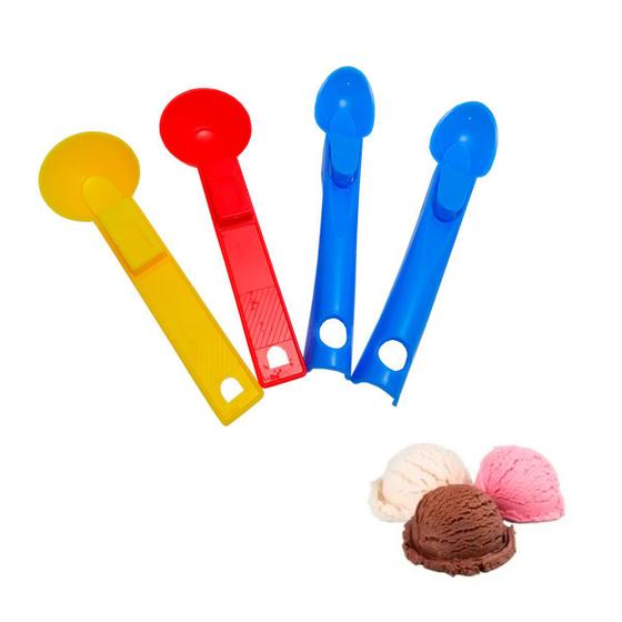 Kit 4 Colheres de Sorvete de Plástico Cores - Macrozão - Colher de ...
