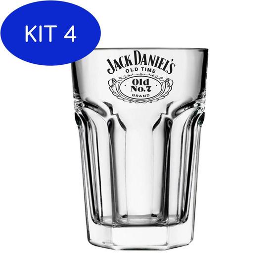 Kit 4 Copo Alto Jack Daniel'S Personalizado 425Ml - Nadir - Copos ...