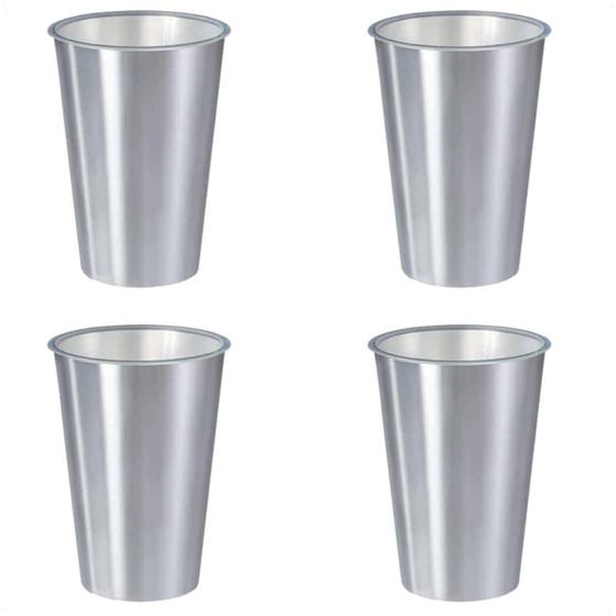 Kit 4 Copos 500 ML Label Inox 14x8,5cm Leve Prático Multiuso - Arqplast ...