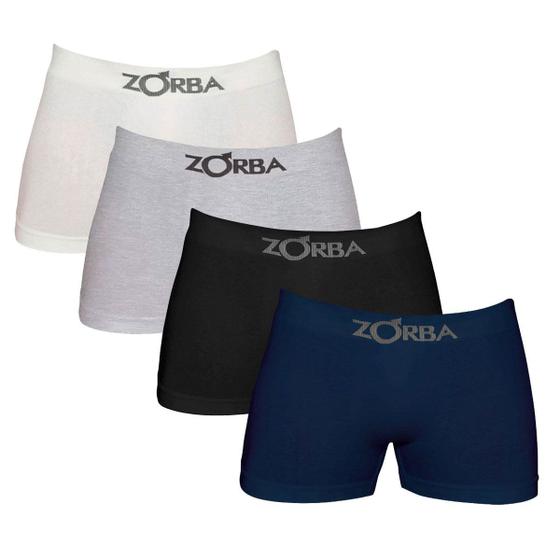 Kit 4 Cuecas Box Boxer Zorba Algodão Sem Costura 781 Full - Cueca ...