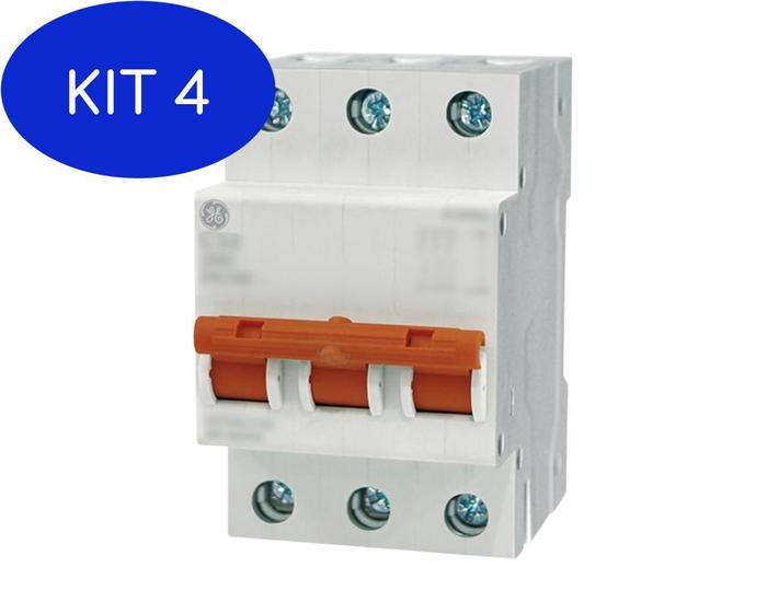Kit 4 Disjuntor Ge Tripolar Din 10A Curva C 3Ka G30Sl - Disjuntor Din - Magazine Luiza