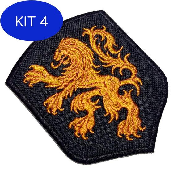 Kit 4 Escudo Brasão Holanda Patch Bordado Para Camisa - Br44 ...