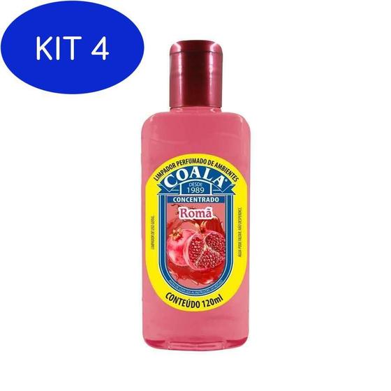 Kit 4 Essência Limpadora Concentrada 120 Ml Coala - Romã - Essência ...