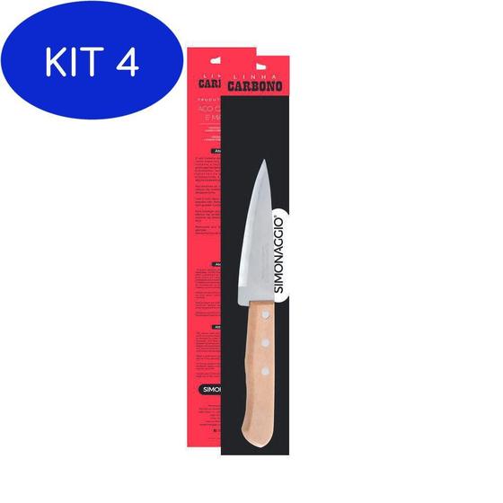 Kit 4 Faca Carbono 6 Pol. - Simonaggio - Facas - Magazine Luiza
