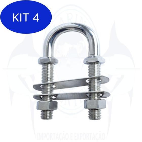 Kit 4 Ferragem De Proa Ou Popa Regulável 3/8-Acompanha 2 Placas ...
