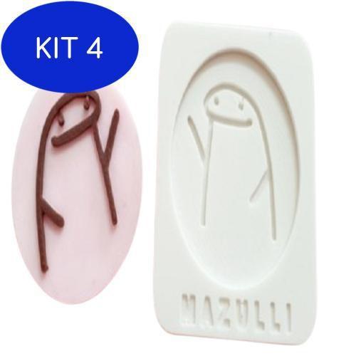 Kit 4 Flork Meme Molde De Silicone Para Confeitaria E Artesanato ...