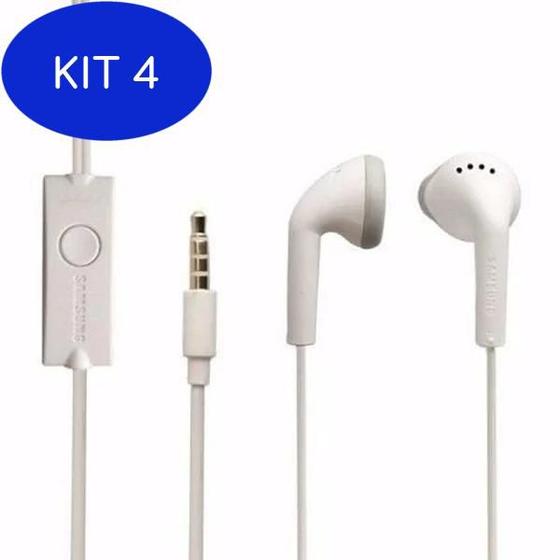 Kit 4 Fone De Ouvido Samsung Galaxy Original Com Fio Branco - Fone de ...