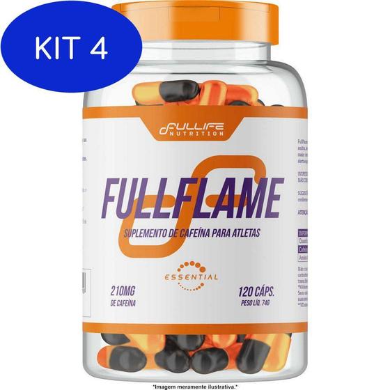Kit 4 Fullflame 210Mg Com 120 Cápsulas - Fullife Nutrition - Cafeína ...