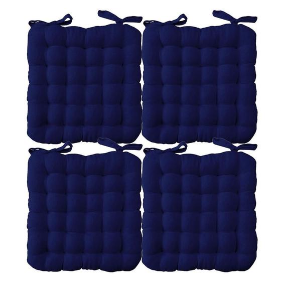 Kit 4 Futons Suede 40x40 cm Azul Marinho - Jolitex - Almofada ...