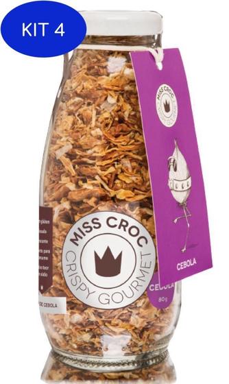 Kit 4 Granola Crispy Cebola Sem Glúten Garrafa Miss Croc 80G - Granola ...