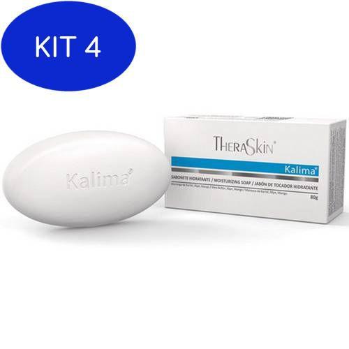 Kit 4 Kalima Sabonete Hidratante Barra 80G - Theraskin - Sabonete ...