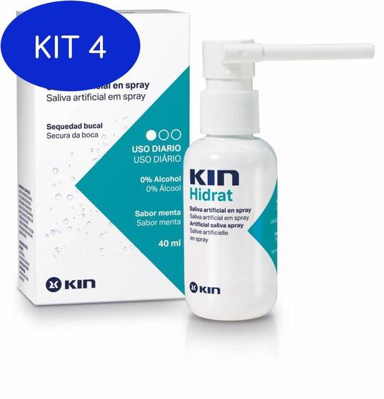 Kit 4 Kin Hidrat Spray 40 Ml - Pharmakin - Saliva Artificial - Magazine ...