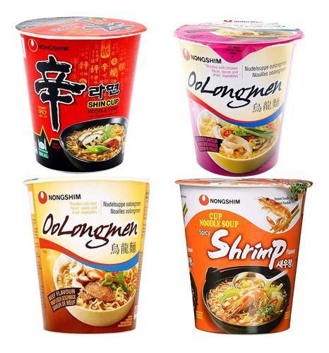 Kit 4 Lamen Coreano Degustação Shin, Shrimp, Beef & Chicken - Nongshim ...