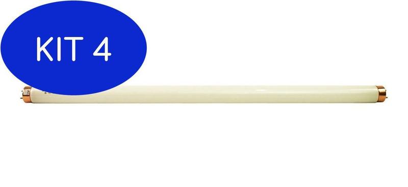 Kit 4 Lampada Fluorescent Uv 20W T8 Tubu Gro-Lux Rosa Planta - Chinesa ...