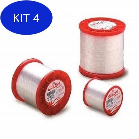 Kit 4 Linha Pesca Grilon 100 Gramas 0,20 mm 2319 metros - Linha de ...