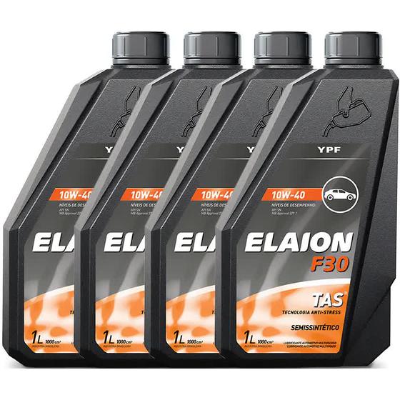 Kit 4 Litros Óleo 10w40 Sn Semissintético Elaion F30 - YPF - Outros ...
