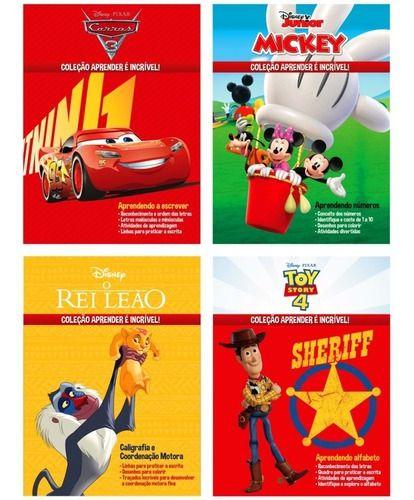 Kit 4 Livros Infantis Aprender É Incrível Personagens Disney - Bicho ...