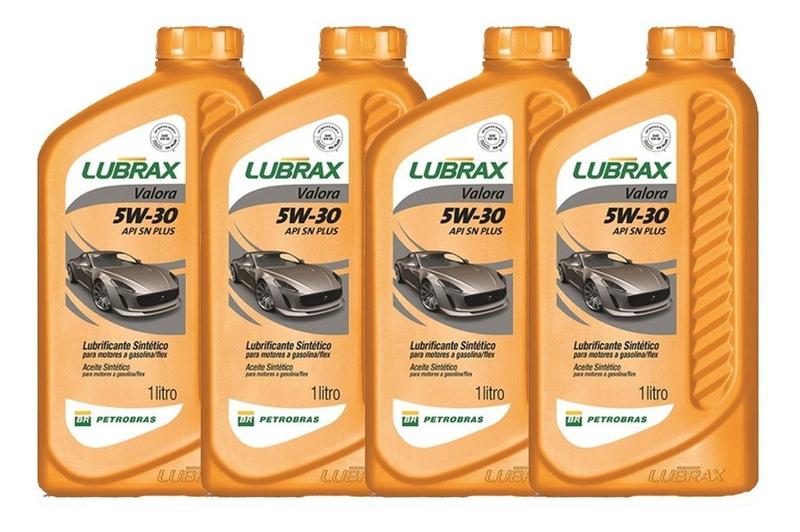 Kit 4 Lubrax Valora 5w30 100% Sintético - Lubrificantes Automotivos ...