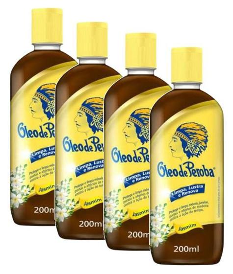kit 4 Lustra Móveis Óleo De Peroba King Jasmim 200ml - Lustra Móveis ...