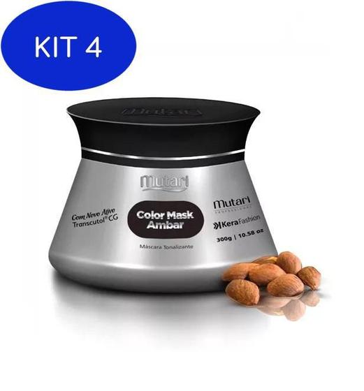 Kit 4 Máscara Tonalizante Color Mask Ambar Mutari - Tonalizante de ...