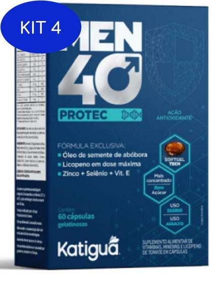 Kit 4 Men40 Protec 60 Cápsulas Katiguá - Katigua - Multivitamínico / Polivitamínico - Magazine Luiza