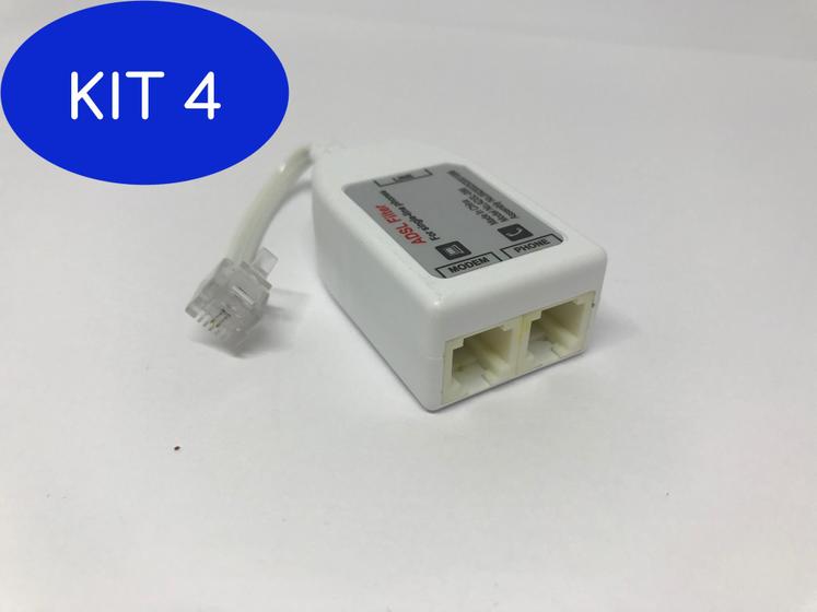 Kit 4 Micro Filtro Adsl Modem Internet Duplo Mb76022 Mbtech - No Magalu ...