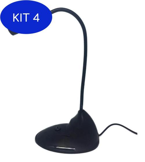Kit 4 Microfone De Mesa Para Computador Notebook - T21 - Microfone ...