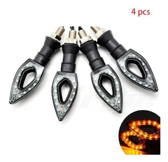 Kit 4 Mini Pisca Led Laranja Cb 300 Twister Fazer Falcon 21820PT ...