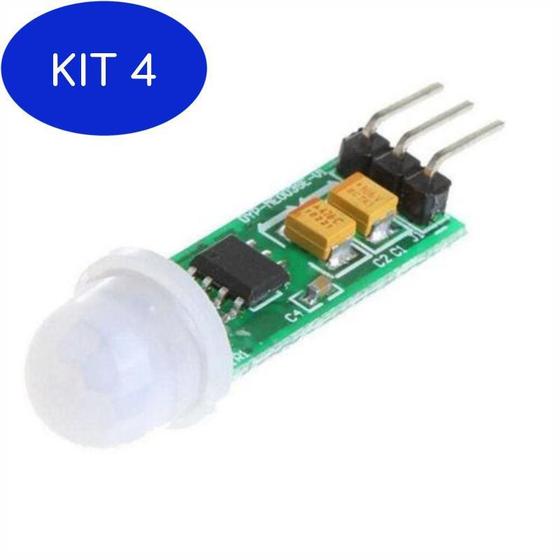 Kit 4 Mini Sensor De Movimento Pir Hc-Sr505 Presença Para Arduino - Mj ...