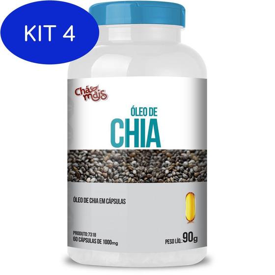 Kit 4 Óleo De Chia 60 Cápsulas De 1000Mg - Clinicmais - Chia - Magazine ...