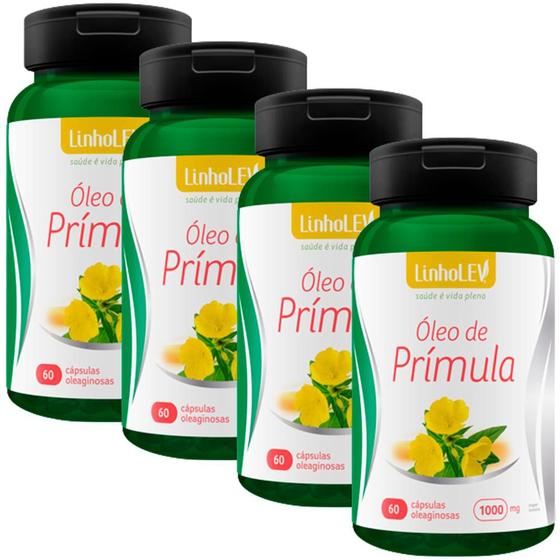 Kit 4 Óleo de Prímula 60 Cápsulas Linho Lev - LinhoLev - Óleo de ...
