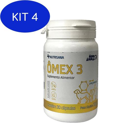 Kit 4 Omex 3 Nutrisana 30 Capsulas - Mundo Animal - Vitaminas e Suplementos para Pet - Magazine ...