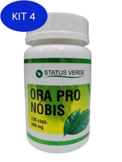 Kit 4 Ora Pro Nóbis 500Mg 120 Cápsulas Status Verde - Ninho ...
