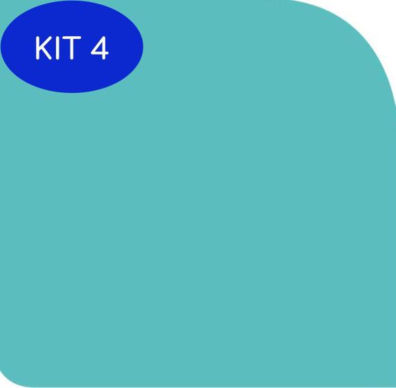 Kit 4 Papel Parede Adesivo Contact Azul Tiffany Fosco 1 Mt X 45 Cm ...