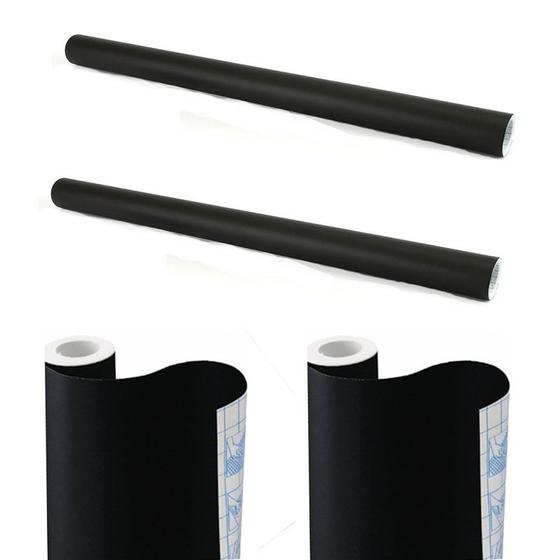 Kit 4 Papel Pvc Lousa Adesiva Preto Fosco Giz 45cm X 2m - Lullu Person ...