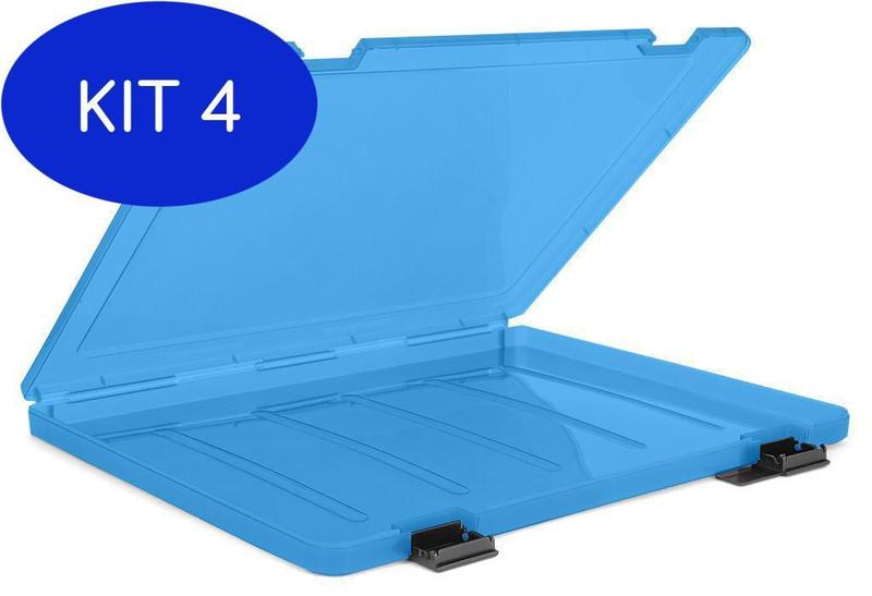 Kit 4 Pasta Pp Rígida A4 Le Azul Inject - Pastas - Magazine Luiza