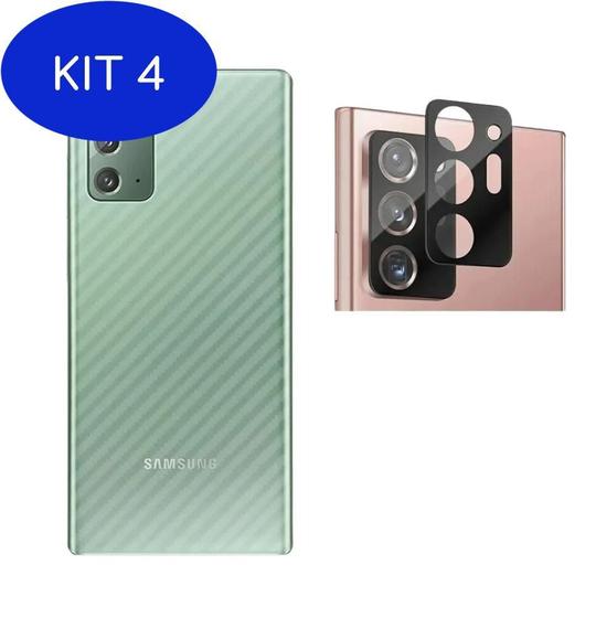 Kit 4 Película Nano Vidro Câmera Galaxy Note 20 Ultra+Pl Traseira ...