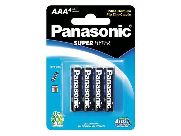 Kit 4 Pilhas AAA4 Panasonic R03UAL/4B400 Comum - Pilhas - Magazine Luiza