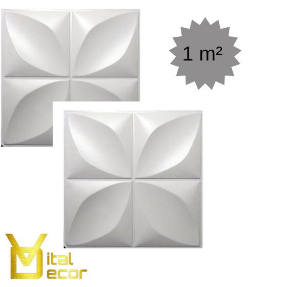 Kit 4 placas Revestimento Para Parede De Pvc 3d 50x50cm Vital Decor ...