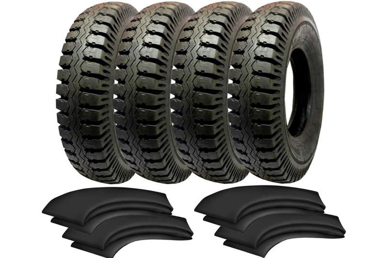 Kit 4 Pneus 1000-20 16 Lonas 146/143J At59 Anteo + 4 Camaras - Pneu para Ônibus e Caminhão ...