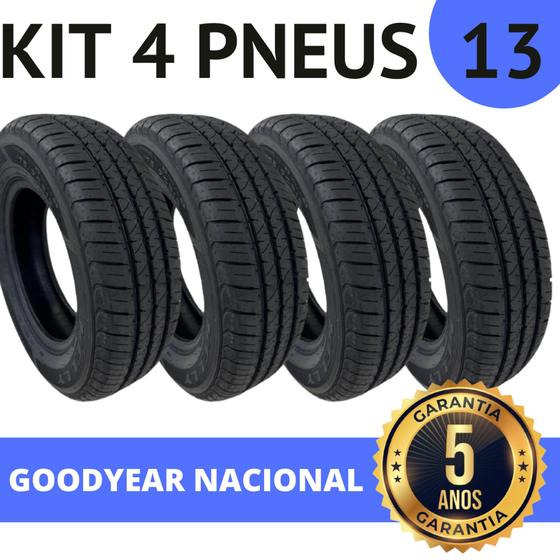 Kit 4 Pneus 175-70 Aro 13 Goodyear Nacional Com 5 anos de garantia Gol/Celta/Corsa/Siena ...