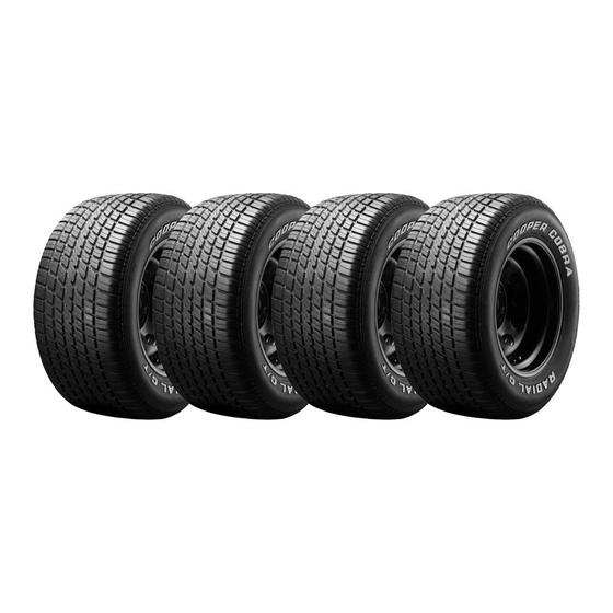Kit 4 Pneus Cooper Aro 15 295/50R15 Cobra Radial G/T 105S - Pneus ...