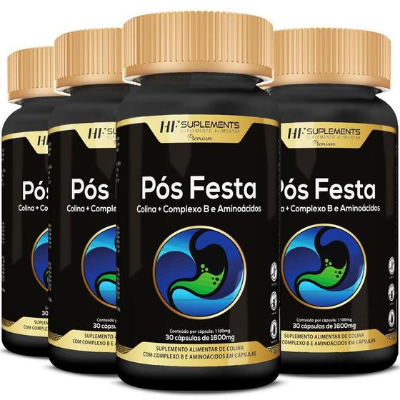 Kit 4 Pós Festa Colina + Complexo B 1600 Mg 30 Caps Hf - HF Suplements ...