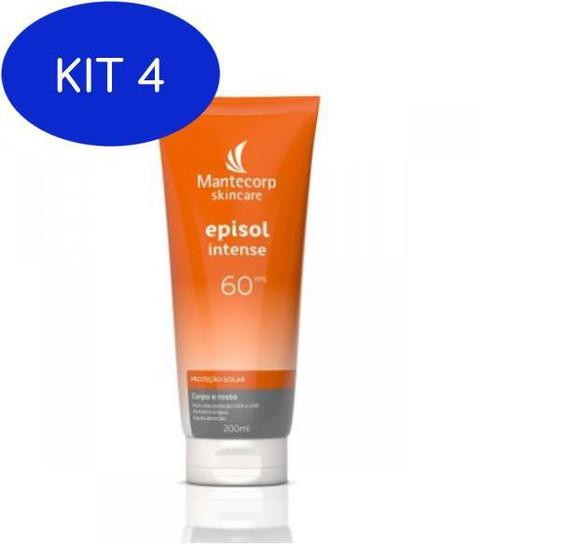 Kit 4 Protetor Solar Episol Intense Fps60 Episol 200Ml - Protetor Solar ...