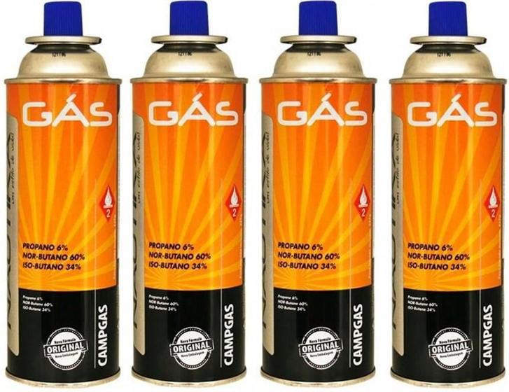 Kit 4 refil gás butano nautika 227g - Cartucho de Gás para Fogareiro - Magazine Luiza