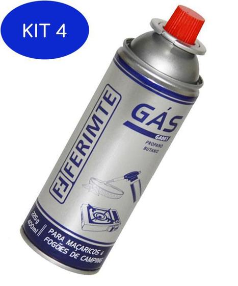 Kit 4 Refil Gás Butano Para Maçarico/Fogareiro - Ferimte - Gás para ...