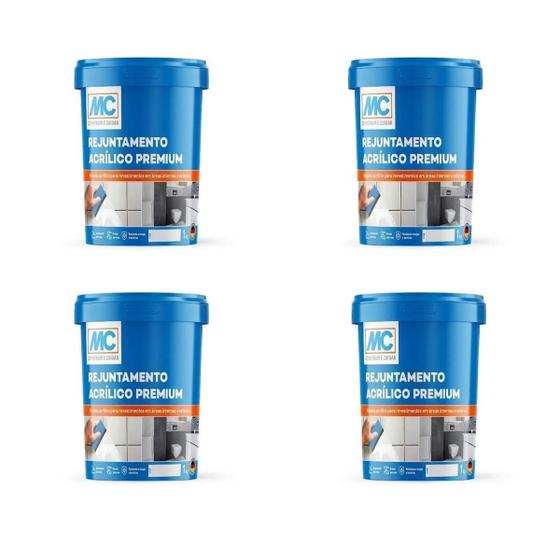 Kit 4 Rejuntes Acrilicos Cinza Platina Premium Mc - Rejunte e ...
